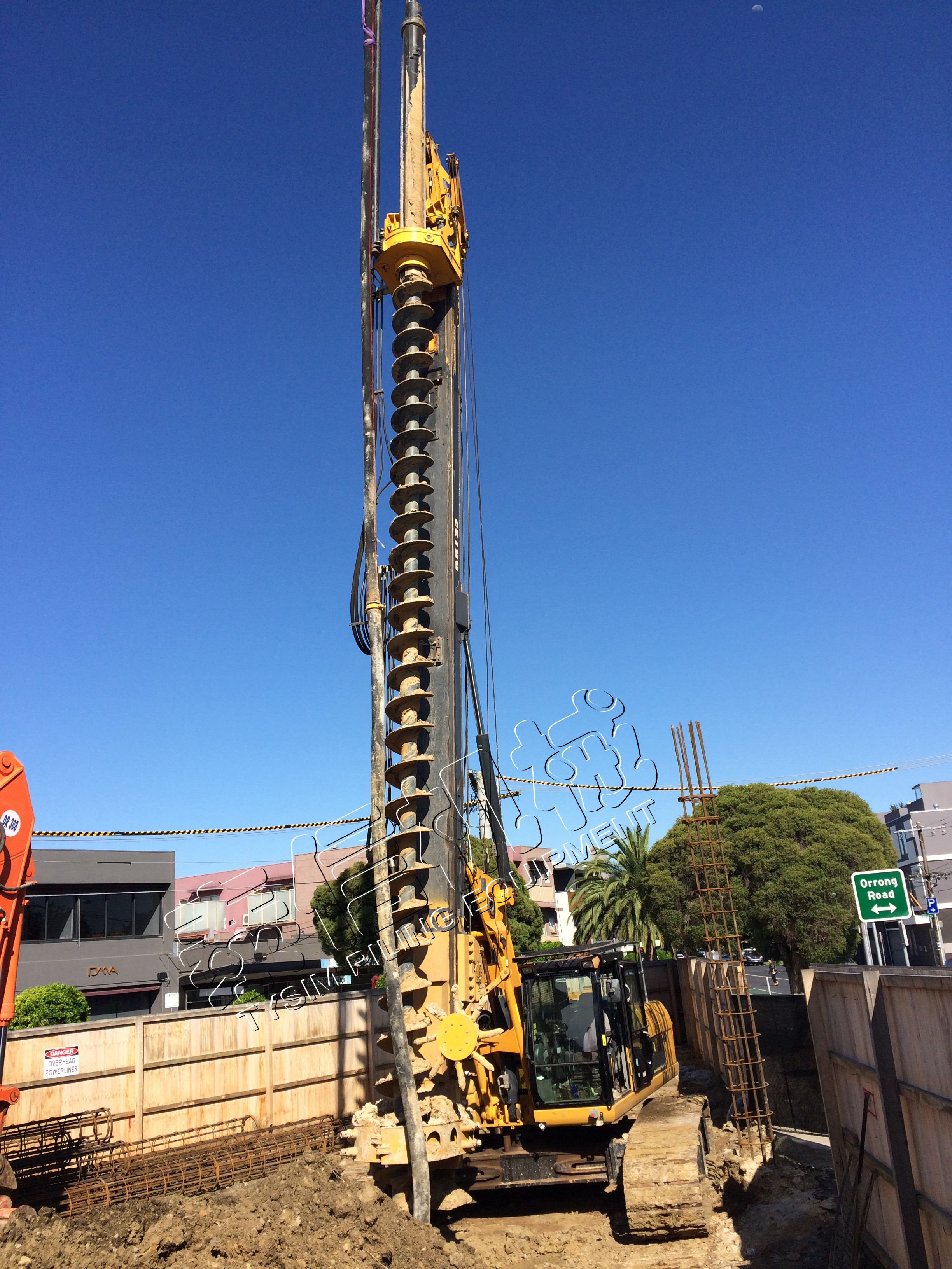 TYSIM KR220M Pile Boring Machine, Rotary CFA Konstruksi Micro Piling ...